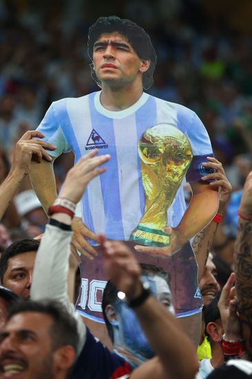 Diego Maradona Sign Held By Argentina Editorial Stock Photo - Stock ...
