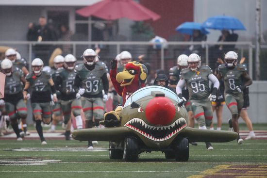 Ulm Mascot Ace Leads Football Team Editorial Stock Photo - Stock Image ...