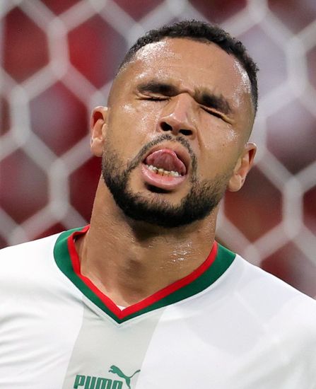 Moroccan Youssef Ennesyri Reacts During Soccer Editorial Stock Photo ...