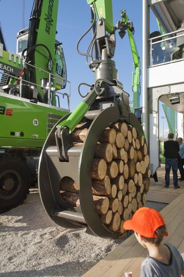 Excavator Timber Loading Timber Industry Handling Editorial Stock Photo ...