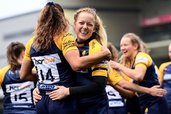 Deborah Wills Worcester Warriors Celebrates Scoring Editorial Stock ...