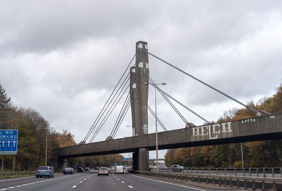 Helch Graffiti On Bridge On M25 Editorial Stock Photo - Stock Image ...