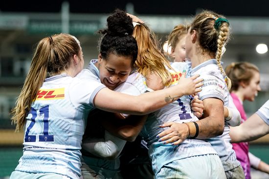 Izzy Mayhew Harlequins Celebrates Teammates After Editorial Stock Photo ...