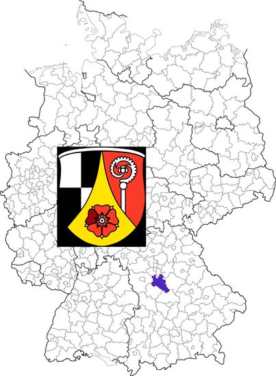Landkreis Roth Bavaria Location Landkreis Within Editorial Stock Photo ...