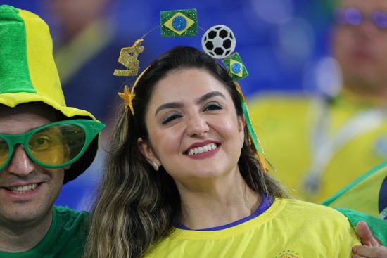Brazil Fan Fancy Dress Stadium 974 Editorial Stock Photo - Stock Image ...