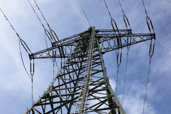 Highvoltage Pylon Service Ladder Editorial Stock Photo - Stock Image ...