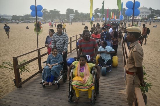 Physically Challenged People Arrive On Indias Editorial Stock Photo ...