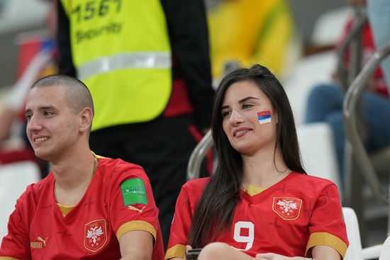 Lusail Qatar 24112022 Serbische Fans Auf Editorial Stock Photo - Stock ...
