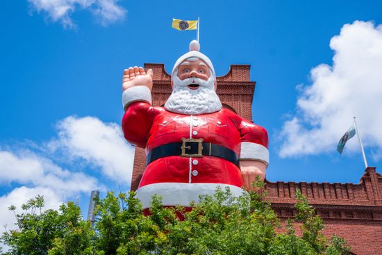 16 Metre Giant Jolly Father Christmas Editorial Stock Photo - Stock ...