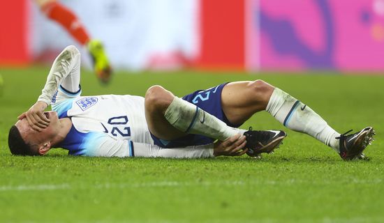 Phil Foden England Goes Down Injury Editorial Stock Photo - Stock Image ...