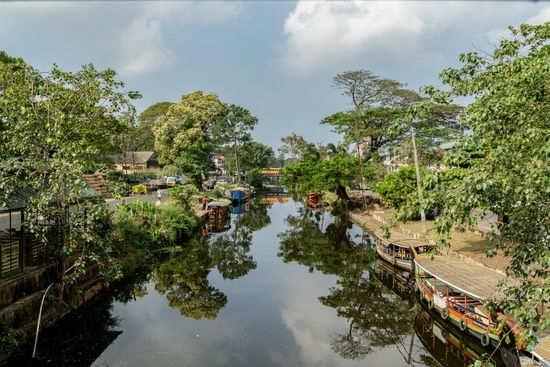 View Canal Top Bridge Alleppey Alappuzha Editorial Stock Photo - Stock ...