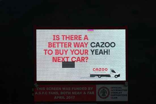 Cazoo Advert Shown On Large Stadium Editorial Stock Photo - Stock Image ...
