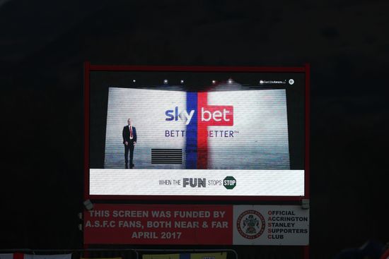 Sky Bet Advert Shown On Large Editorial Stock Photo - Stock Image ...