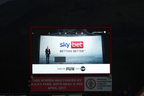 Sky Bet Advert Shown On Large Editorial Stock Photo - Stock Image ...
