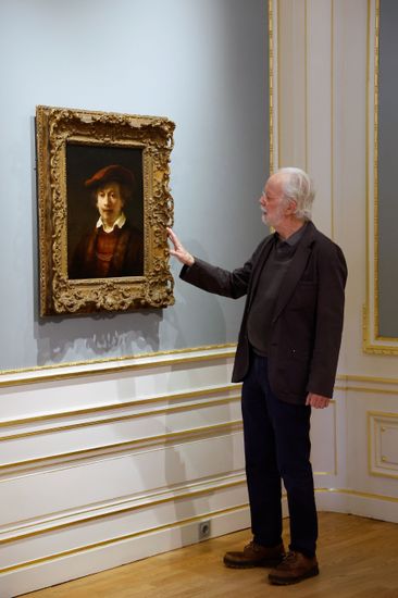 Gary Schwartz Explains Selfportrait By Rembrandt Editorial Stock Photo ...