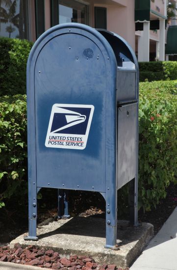 United States Postal Service Mailbox Downtown Editorial Stock Photo ...