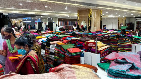 Textile Shop Thiruvananthapuram Kerala India On Editorial Stock Photo ...