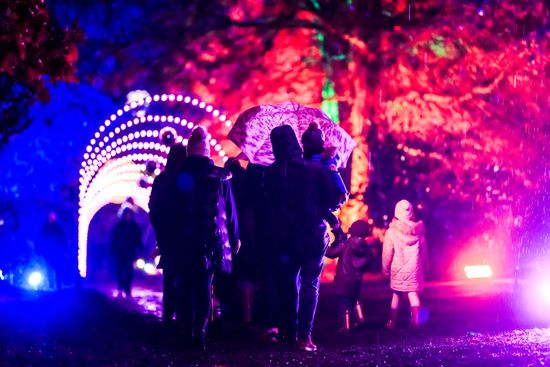 Christmas Light Display Hever Castle Kent Editorial Stock Photo - Stock ...