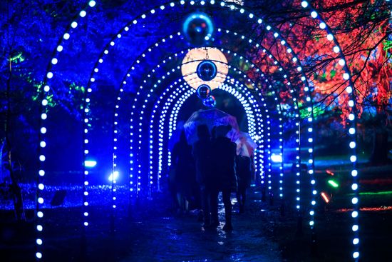 Christmas Light Display Hever Castle Kent Editorial Stock Photo - Stock ...