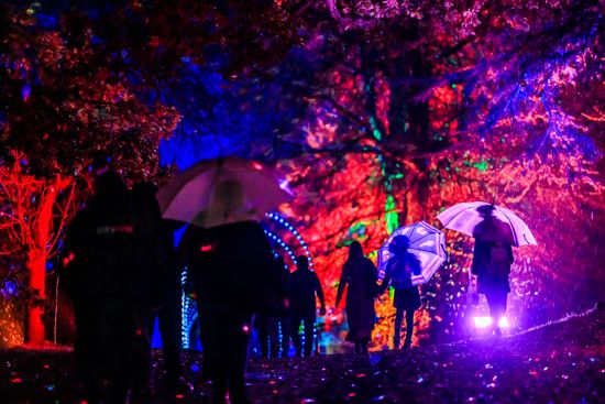 Christmas Light Display Hever Castle Kent Editorial Stock Photo - Stock ...
