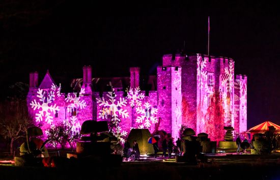 Christmas Light Display Hever Castle Kent Editorial Stock Photo - Stock ...