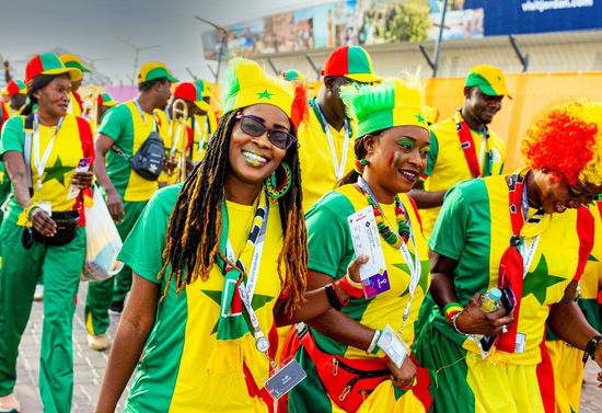 Senegal Fans Parade Stadium During 2022 Editorial Stock Photo - Stock ...