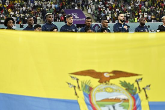 Starting Players Ecuador Line Before Group Editorial Stock Photo ...
