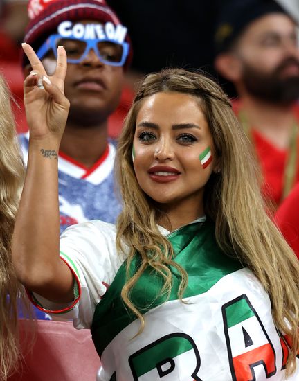 Fan Iran Makes Victory Sign Before Editorial Stock Photo - Stock Image ...