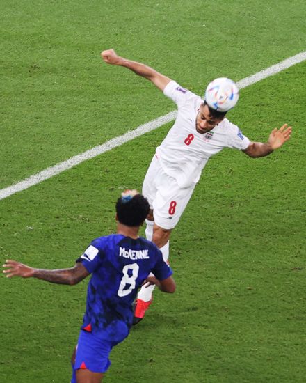Morteza Pouraliganji Iran Heads Ball Front Editorial Stock Photo ...