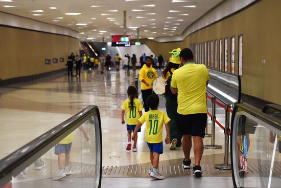 Brazilian Fans Movement On Arrival Stadium Editorial Stock Photo ...
