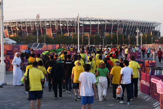 Brazilian Fans Movement On Arrival Stadium Editorial Stock Photo ...