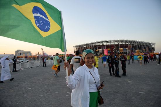Brazilian Fans Movement On Arrival Stadium Editorial Stock Photo ...