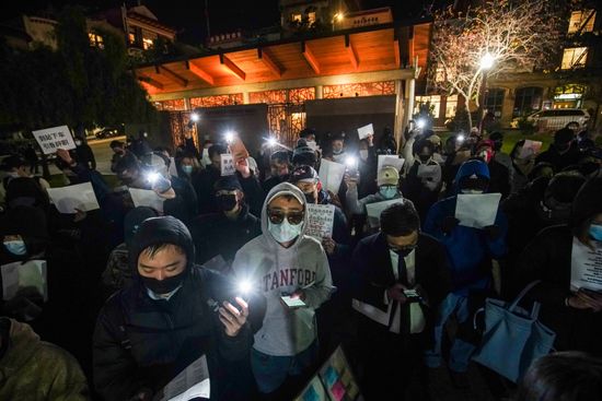 Protesters Hold Their Phones Turn On Editorial Stock Photo - Stock ...