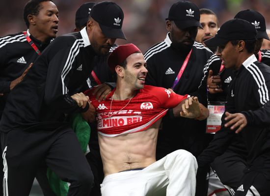 Security Detain Pitch Invader During Fifa Editorial Stock Photo - Stock ...