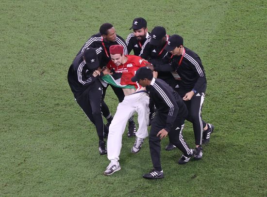Security Detain Pitch Invader During Fifa Editorial Stock Photo - Stock ...