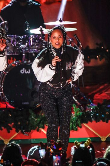 Alicia Keys Seen Pretaping Performance Rockefeller Editorial Stock ...