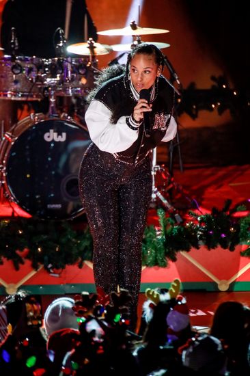 Alicia Keys Seen Pretaping Performance Rockefeller Editorial Stock ...