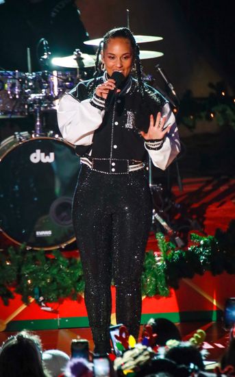 Alicia Keys Seen Pretaping Performance Rockefeller Editorial Stock ...