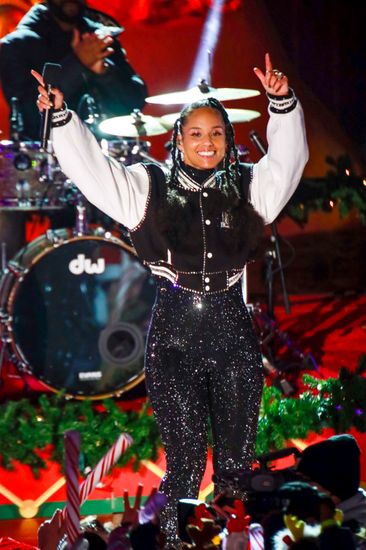 Alicia Keys Seen Pretaping Performance Rockefeller Editorial Stock ...