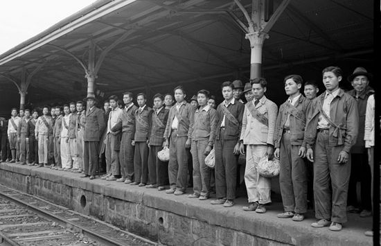 Men Standing On Platform Formosa Taiwan Editorial Stock Photo - Stock ...