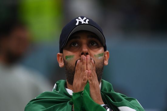 Saudi Fan Wears Wears His National Editorial Stock Photo - Stock Image ...