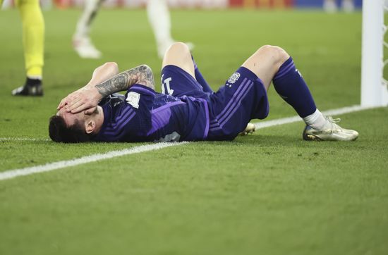 Lionel Messi Argentina Lies On Ground Editorial Stock Photo - Stock ...