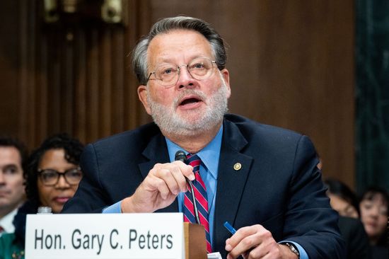 Us Senator Gary Peters Dmi Speaking Editorial Stock Photo - Stock Image ...
