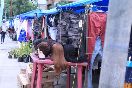 This Photo Shows Makeshift Stores Erected Editorial Stock Photo - Stock ...