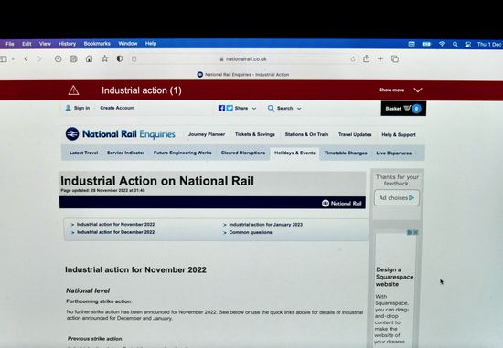 National Rail Website Informing Customers Forthcoming Editorial Stock ...