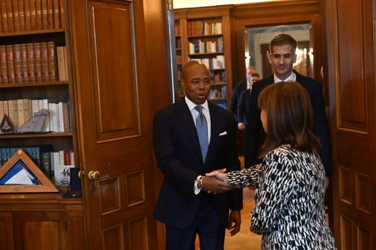Handshake Mayor New York Eric Adams Editorial Stock Photo - Stock Image ...