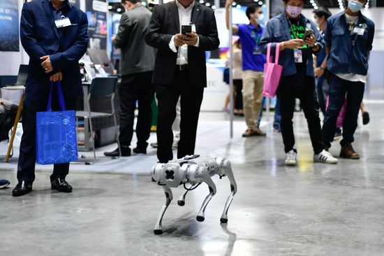 Unitree Go1 Robot Dog Walks Thailand Editorial Stock Photo - Stock ...