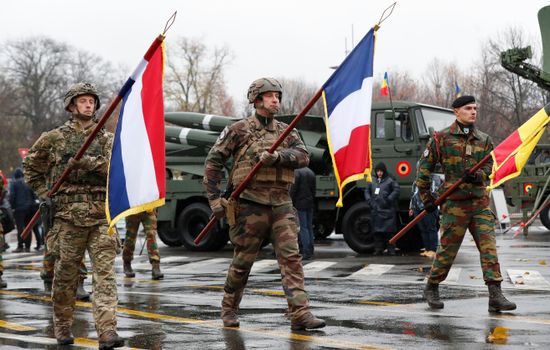 Commanders Nato Troops Deployed Romania Netherlands Editorial Stock ...