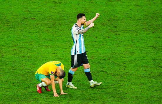 Lionel Messi Argentina Celebrates Fulltime Mitchell Editorial Stock ...