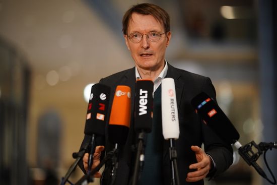 German Health Minister Karl Lauterbach Delivers Editorial Stock Photo ...